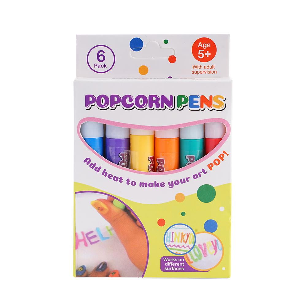 jileijar 6 Pcs Magic Popcorn Pens Magic Colour Bubble Popcorn Drawing ...