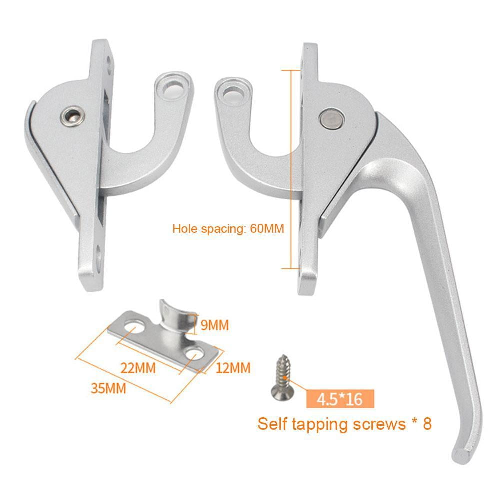 jileijar Aluminum Alloy Plastic 8 Push-pull Window Upper& Lower Lock ...