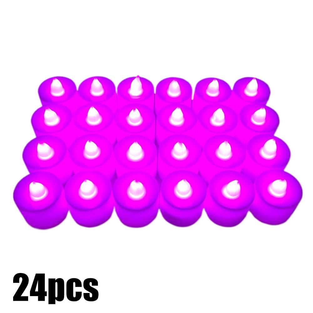 jileijar Electronic Candles Pink Purple 24 Per Box (B) $ Electronic ...