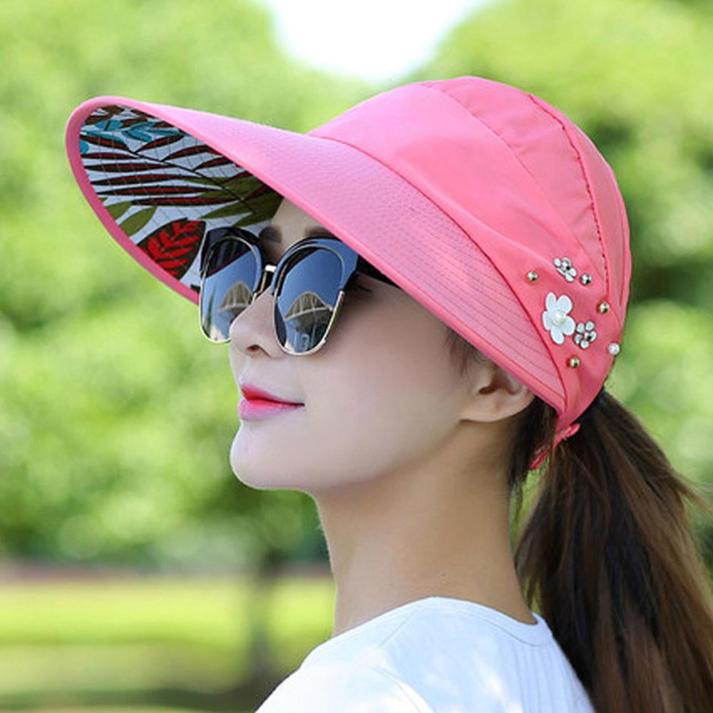 jileijar Foldable Sunscreen Hat Wide Brim Sun Visor Women's Summer Caps ...