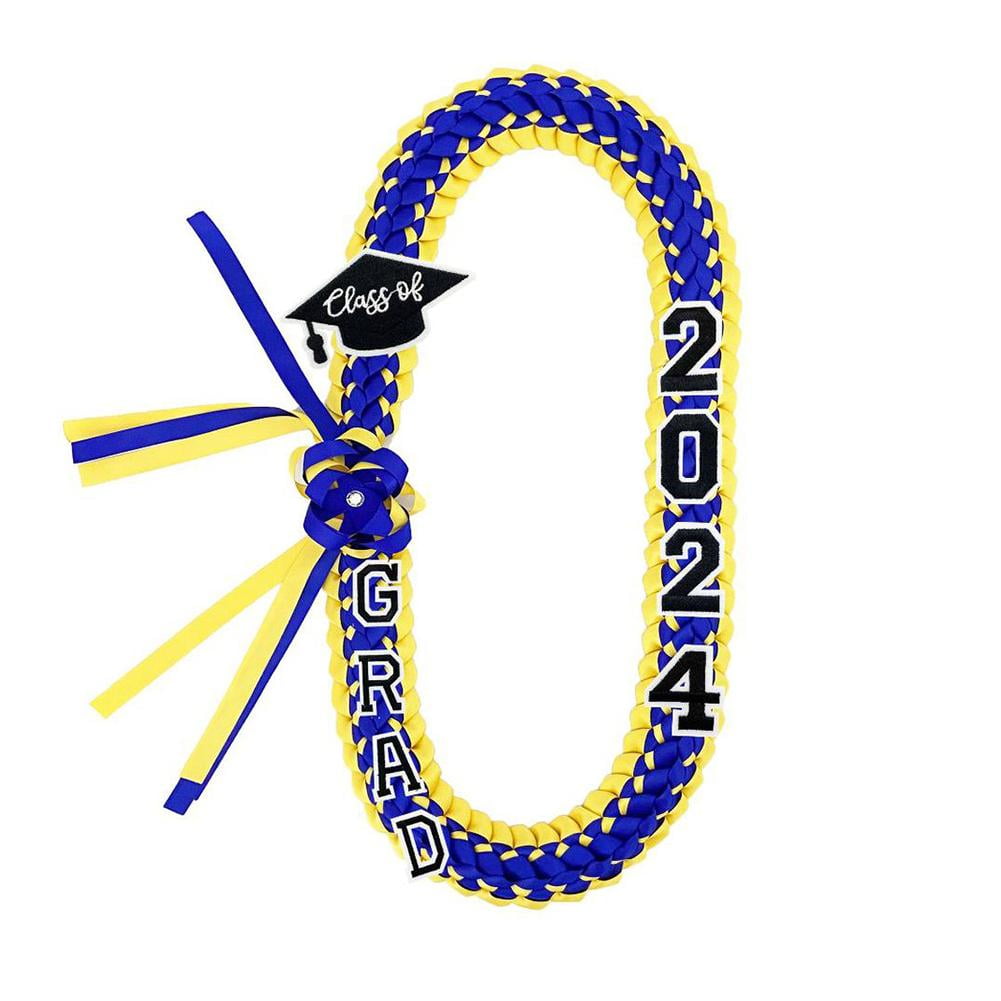 jileijar Grad Leis Class of 2024 Graduation Ribbon Double Braided ...