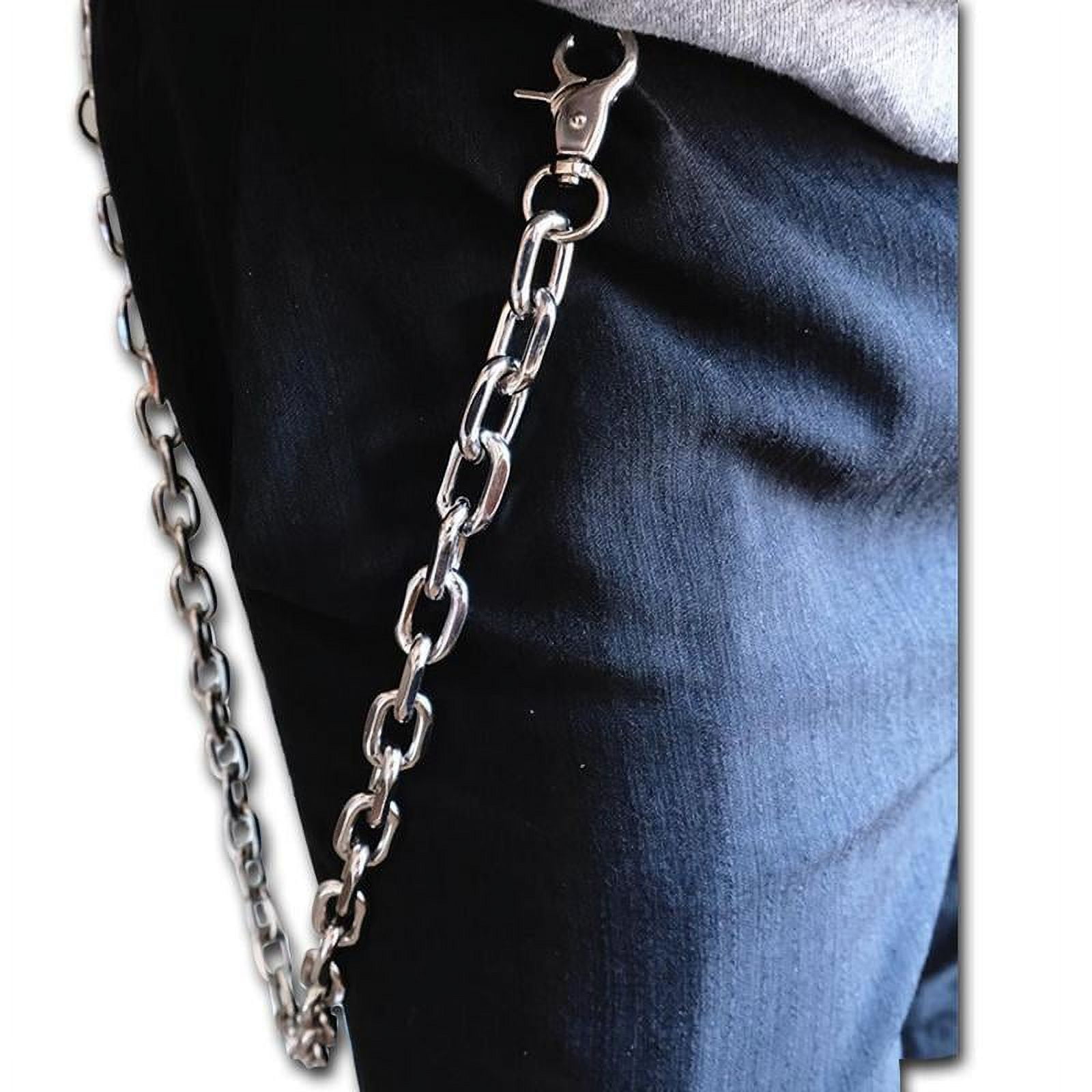 jileijar Men Women Silver Metal Wallet Chain Jeans Biker Rocker Thick ...