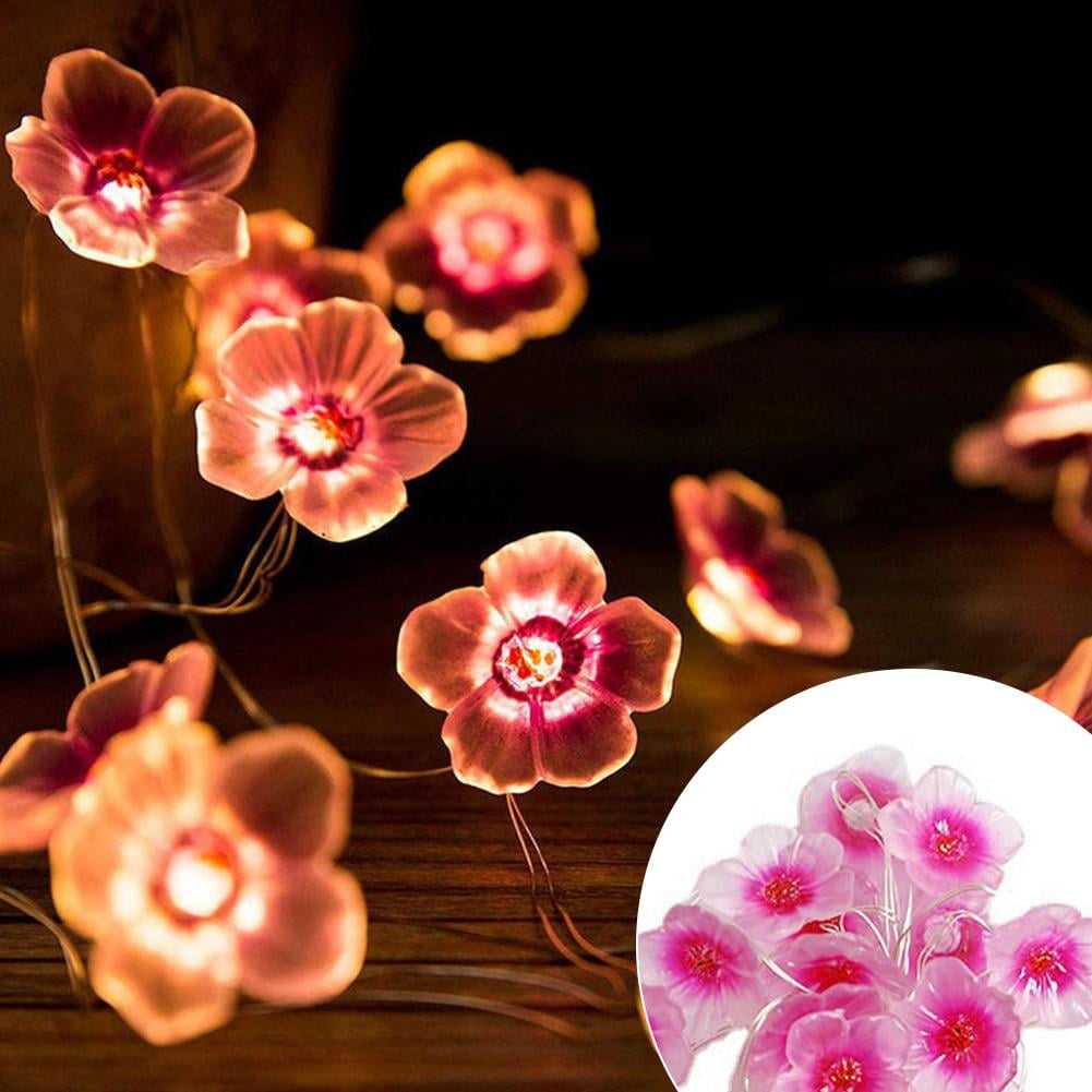 jileijar Rose Flower Fairy String Lights Battery Garden Party Lamp ...