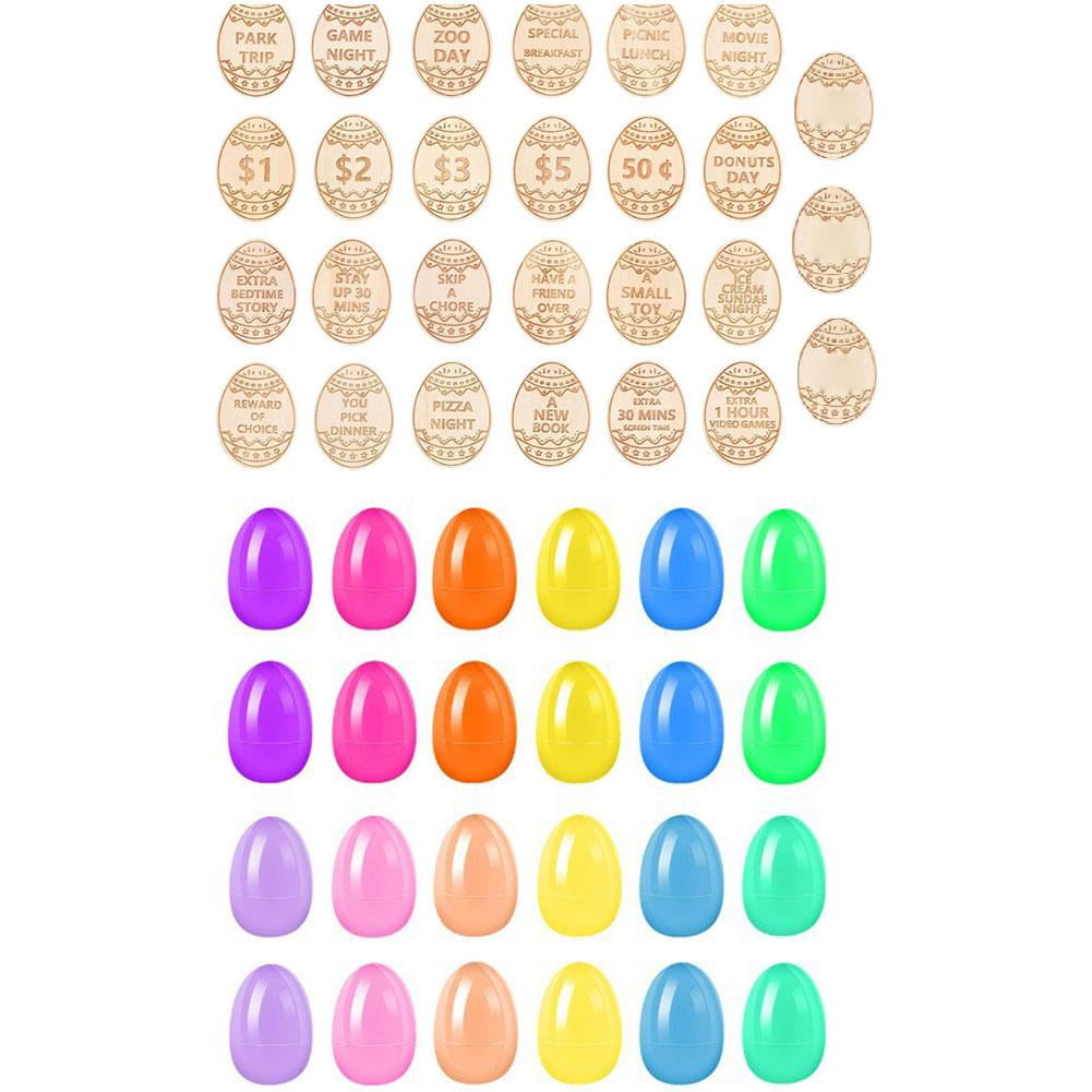 jileijar Rtyweth Easter Egg Fillers For Kids, 27PCS Wooden Easter Egg ...