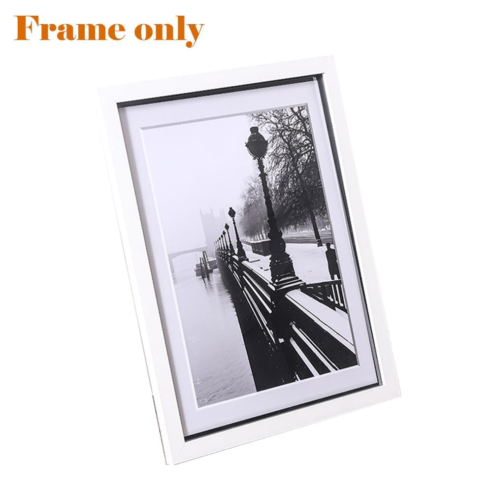 jileijar White 21*29.7Cm(B)$Large Size Simple Wooden Photo Frame Empty ...