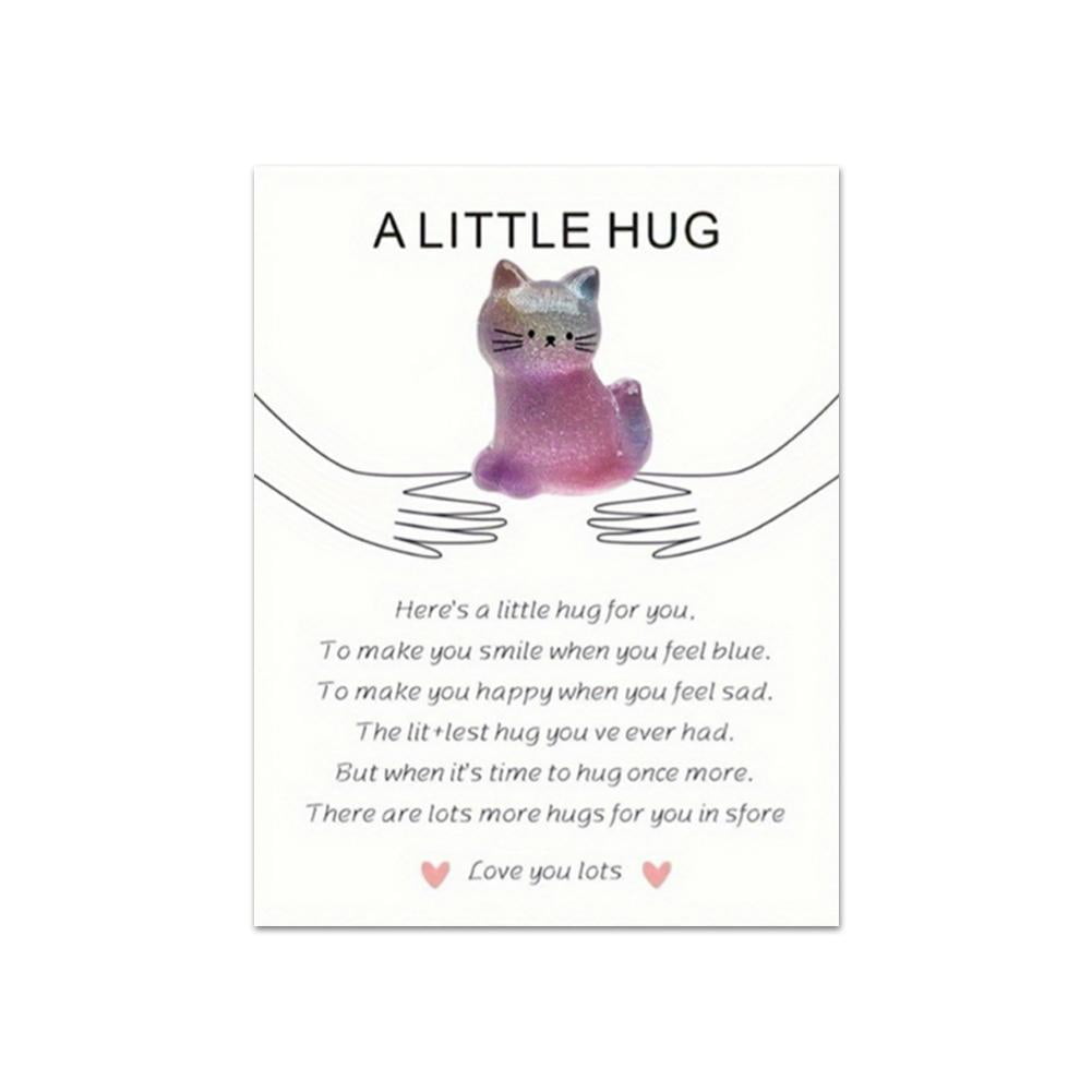jileijar tkerinse Cute Cat Pocket Hug Token, Cat Pocket Hug Cards, Mini ...