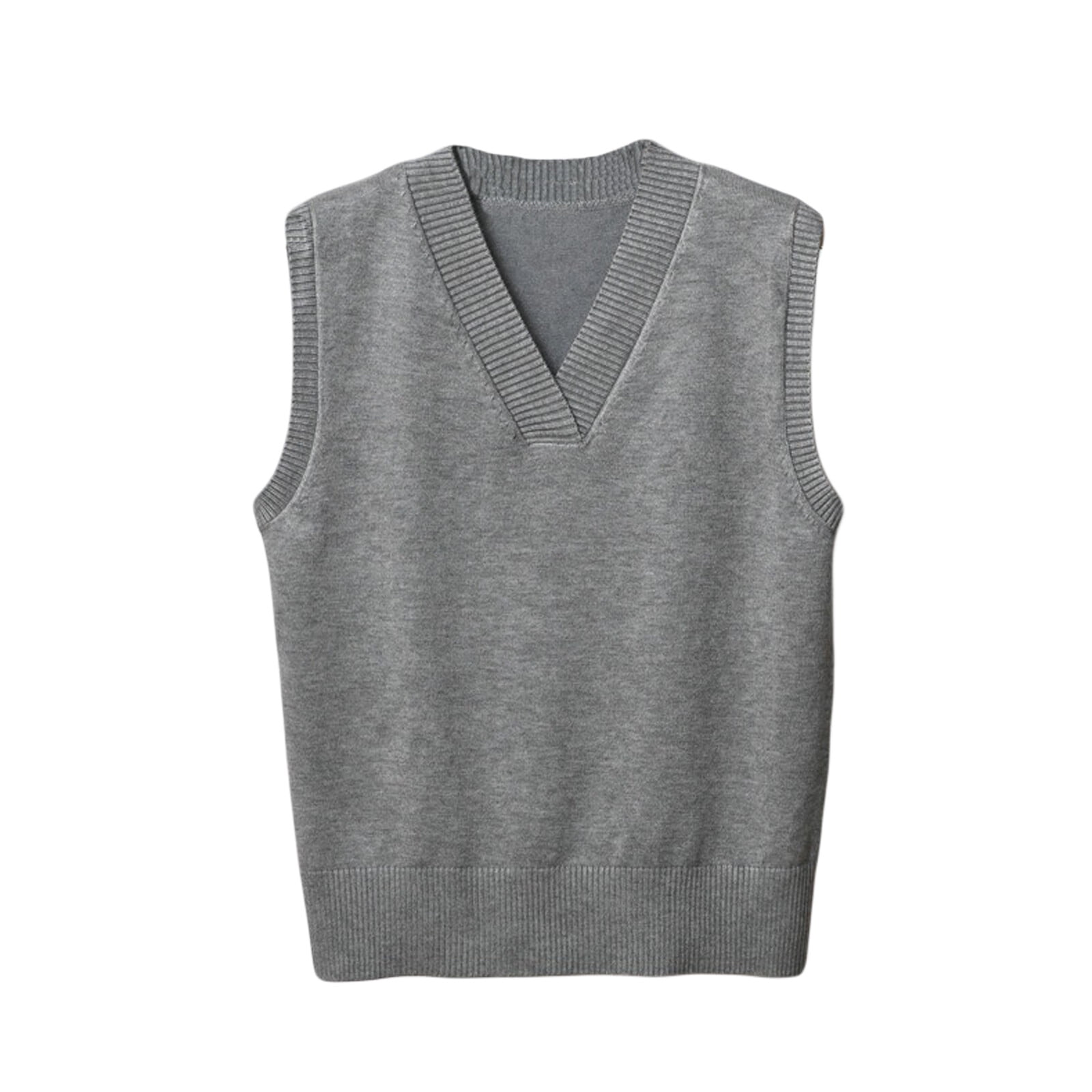 jinghuiyue Womens Sweater Vest V Neck Sleeveless Knitwear Tops Classic ...