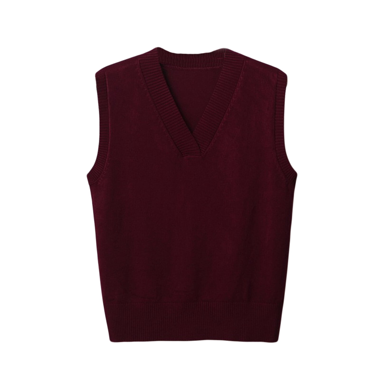 jinghuiyue Womens Sweater Vest V Neck Sleeveless Knitwear Tops Classic ...