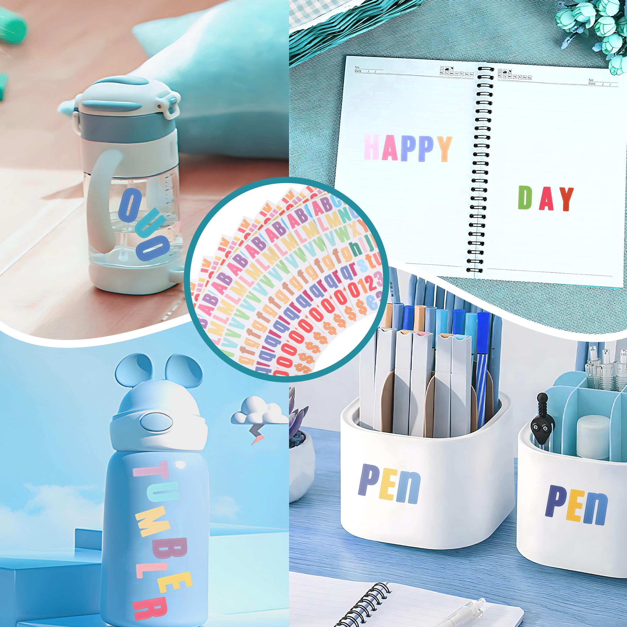 jinsenhg 10pieces Durable And Easy To Peel Letter Stickers For ...