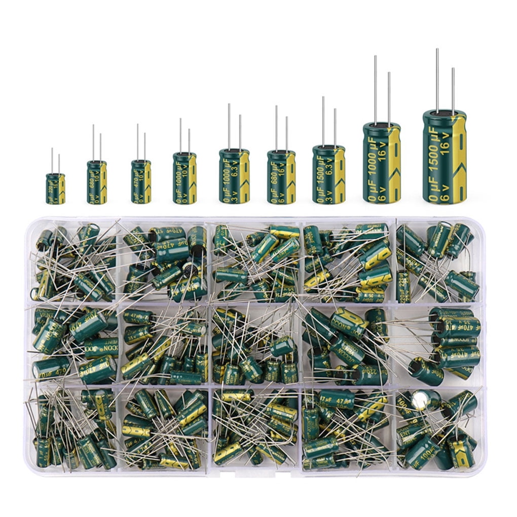 jinsenhg 225pack/lot Durable Aluminum Electrolytic Capacitor For Electronic Kit Electrolytic ...