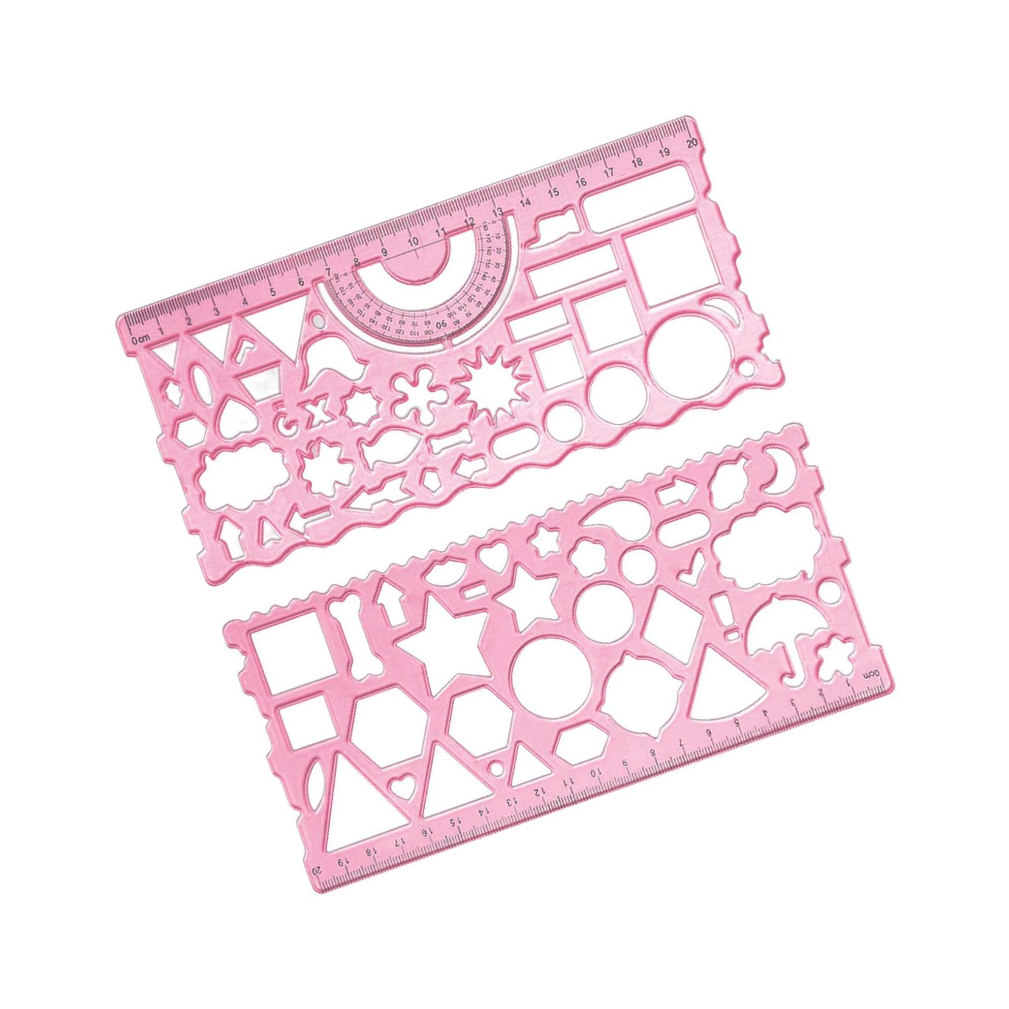 jinsenhg Multifunctional Drawing Template Geometric Ruler for ...