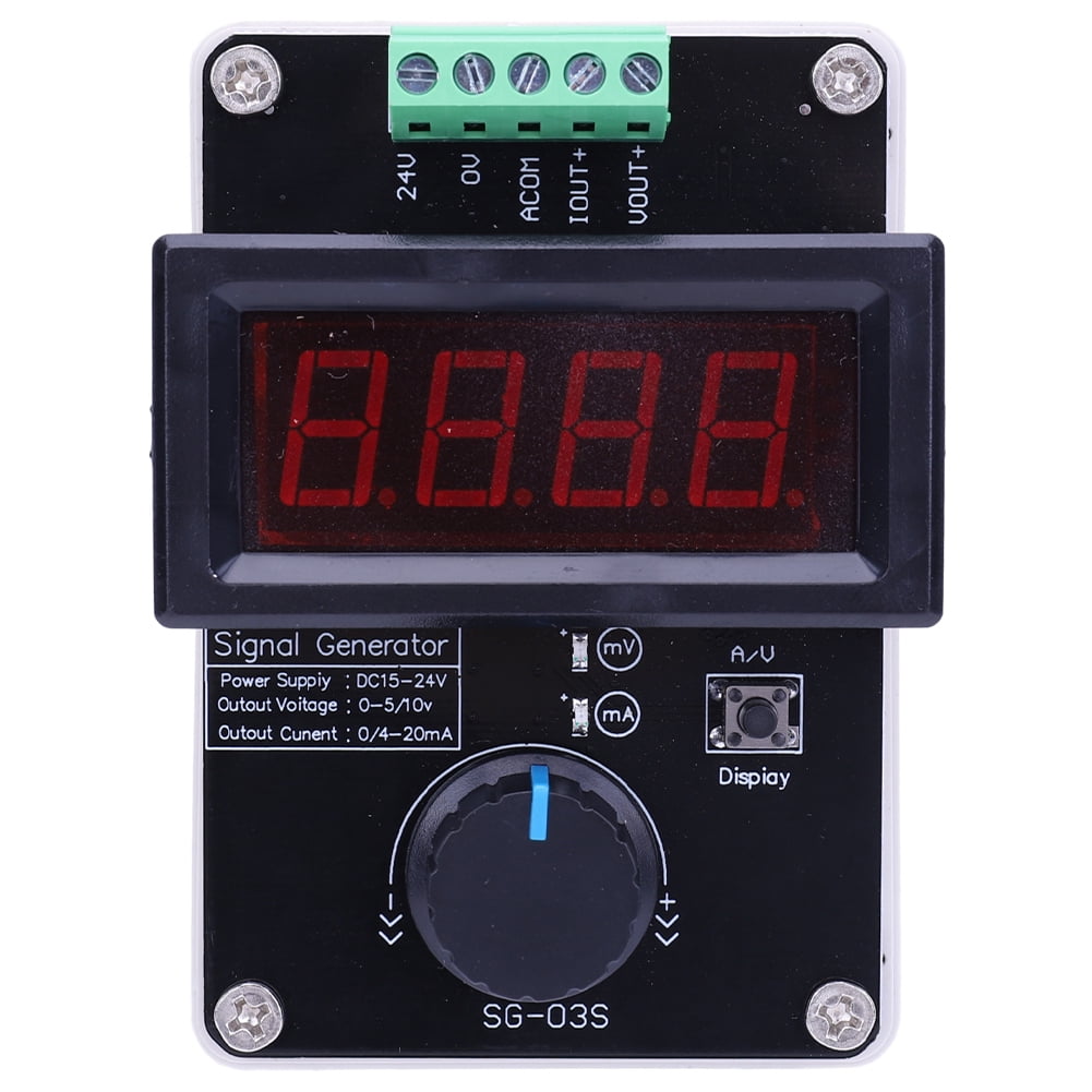 jixopn 0-20mA/4-20mA/0-10V Adjustable Signal Generator Current Voltage Analog Simulator ...