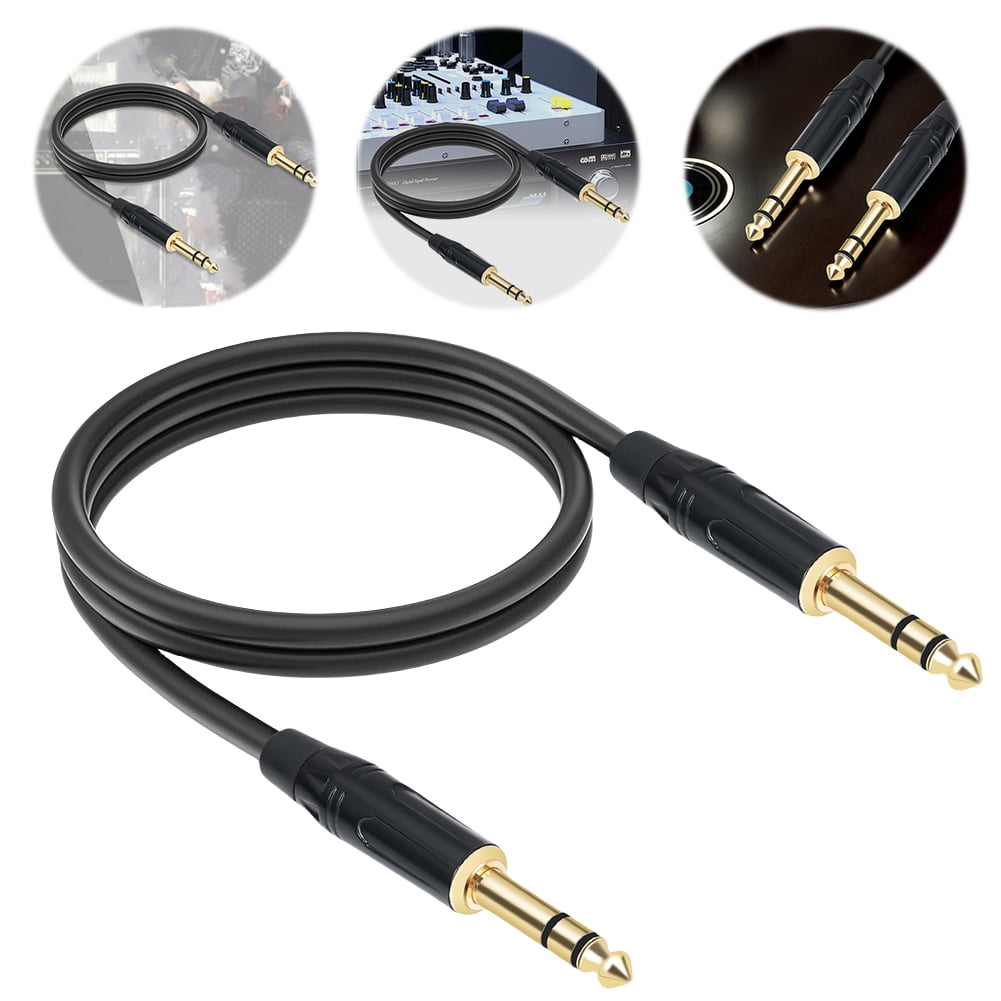 jixopn 1/4 Inch TRS Cable Male To Male 6.35mm Stereo Jack Balanced ...