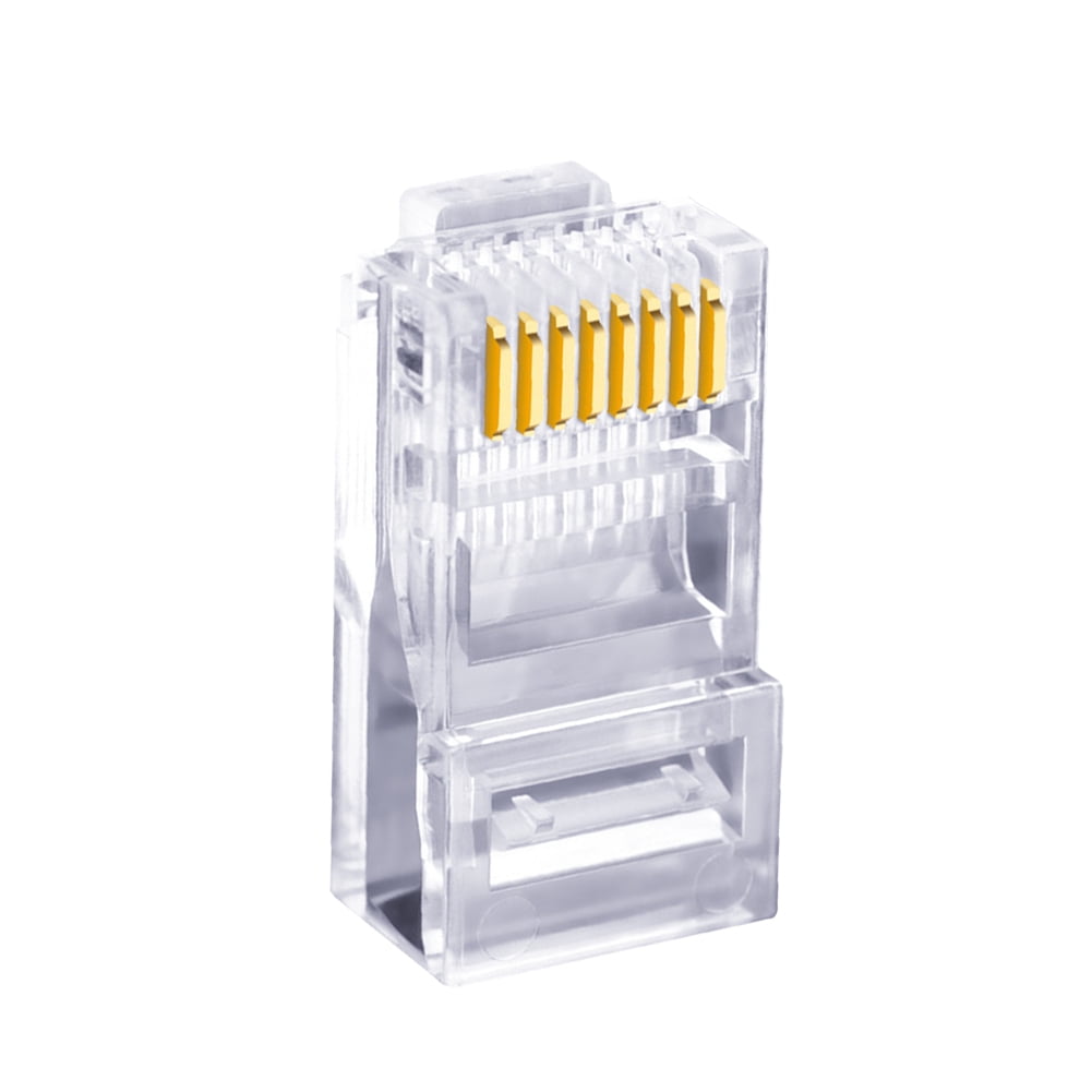 jixopn 100x Gold Plated Cat5 Connector Unshielded RJ45 Ethernet Cable ...
