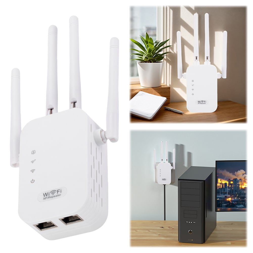 jixopn 1200Mbps Wireless WiFi Repeater with WAN/LAN Port Dual-Band 2 ...