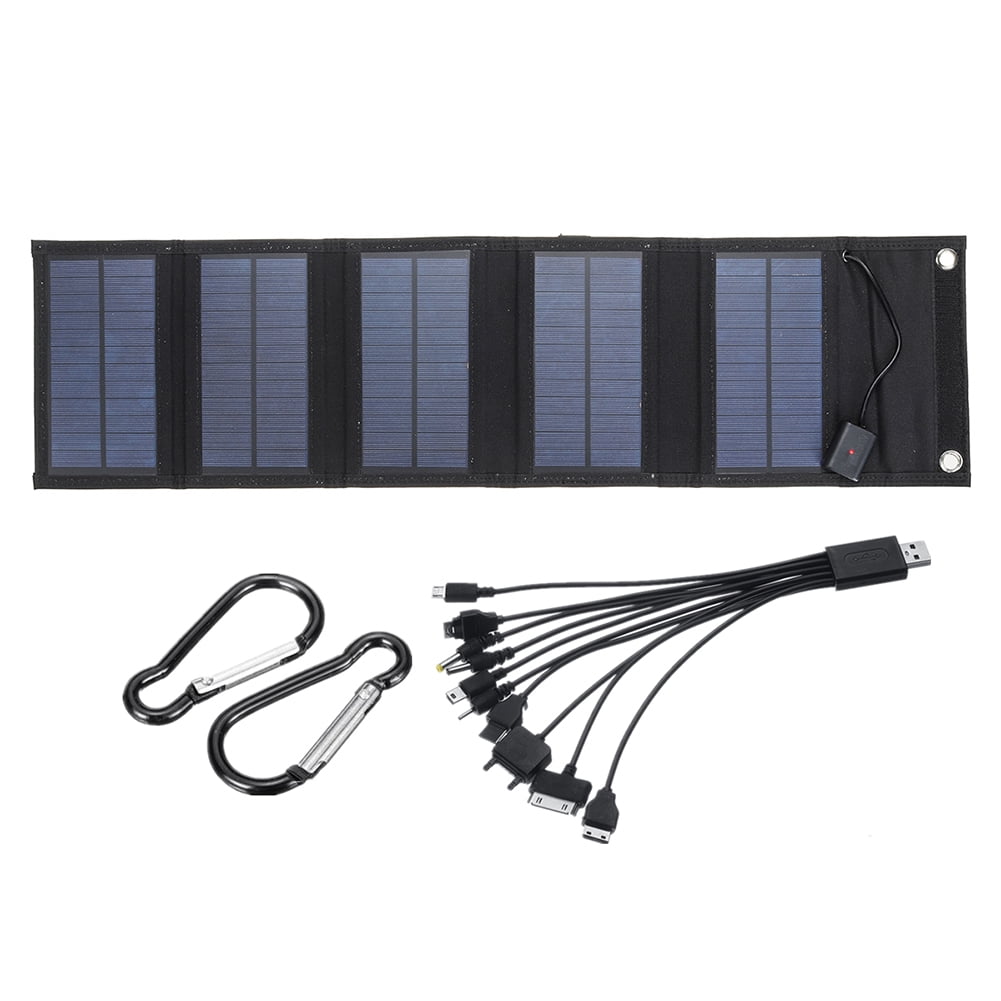 jixopn 15W 5V Solar Cells Battery Pack Portable Foldable Solar Panel ...