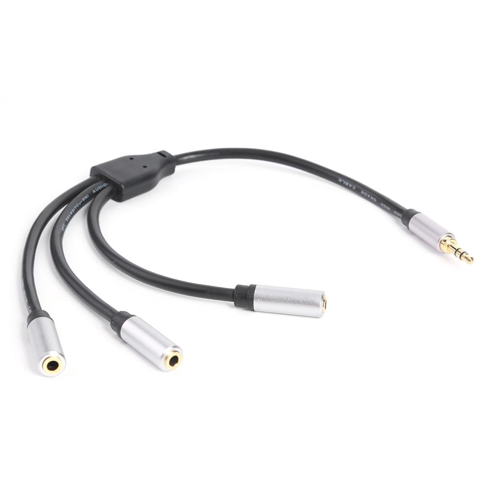 jixopn 1ft 3.5mm Splitter Cable 1/8 inch Plug to 3.5mm Jack Portable ...
