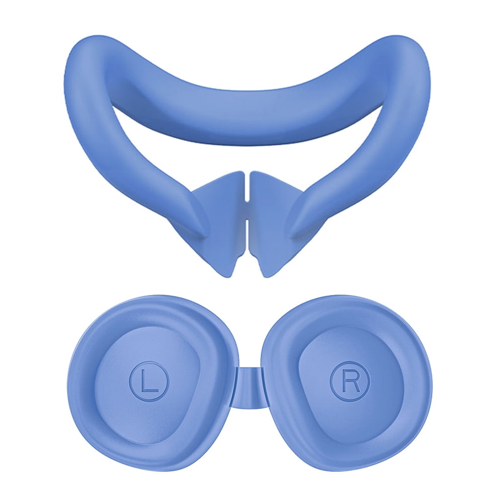 jixopn 2 in 1 Silicone VR Face Mask With Lens Protector for Meta Quest ...