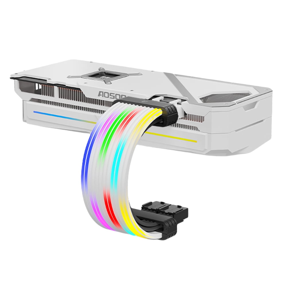 jixopn 24 Pin 5V ARGB GPU Extensions Cable with Soft Silicone Tube ARGB ...