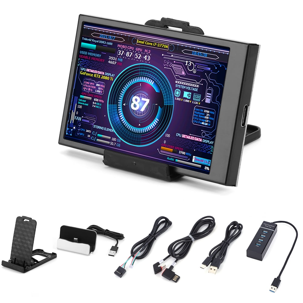 jixopn 3.5inch LCD Screen Drive Free Second Monitor Dual Type-C ...