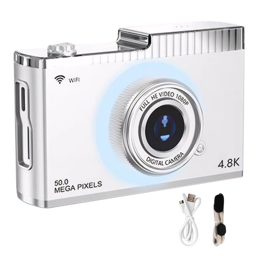 jixopn 4K 50MP Digital Camera WIFI Auto Focus Camera 2.4inch IPS Screen ...
