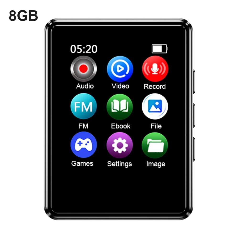 jixopn 8/16/32/64G MP3 Player 1.8inch Touch Screen Portable Music ...