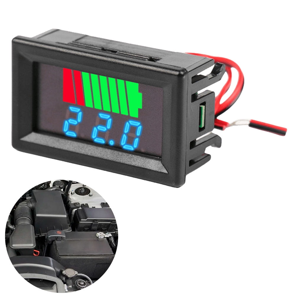jixopn Car Battery Charge Level Indicator Lithium Battery Capacity ...