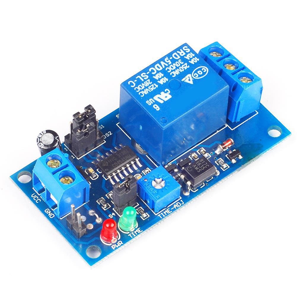 jixopn DC 5V Normally Open Type Triggered Delay Switch Time Delay Relay ...