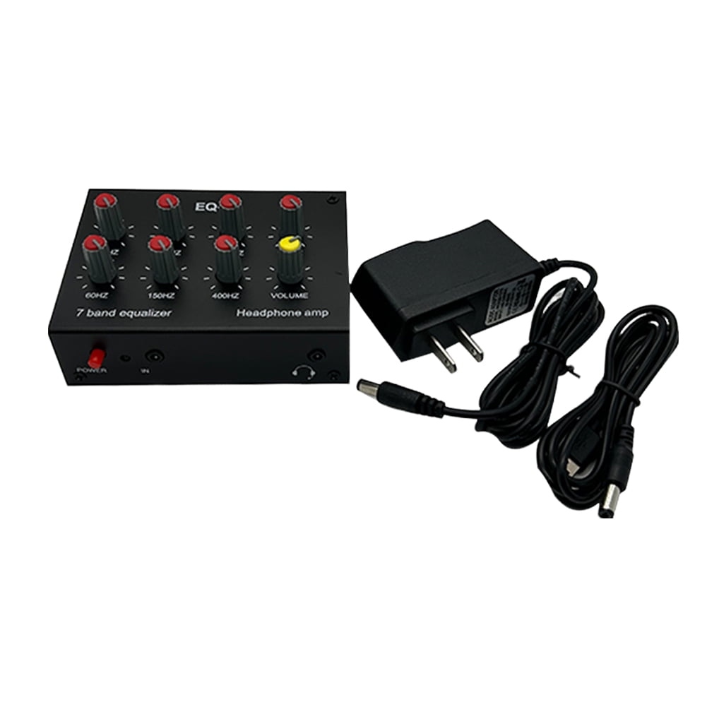 jixopn EQ-7 Audio Signal Preamplifier 2 Channel Digital Equalizer 7 ...