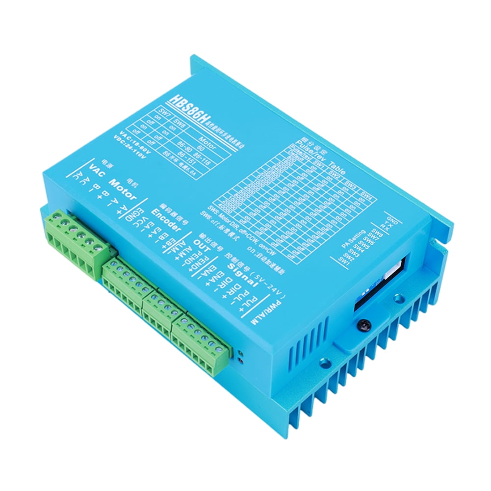 jixopn HBS860H HBS86H Closed Loops Two-Phase Hybrid Step Servo Driver with RS232 Port Digital ...