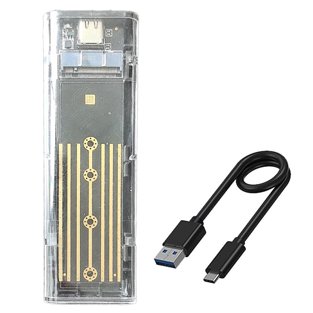 jixopn M.2 NGFF SSD Enclosure Hard Disk Box USB 3.1 Type C B M-Key (Lightless NGFF) - Walmart.com