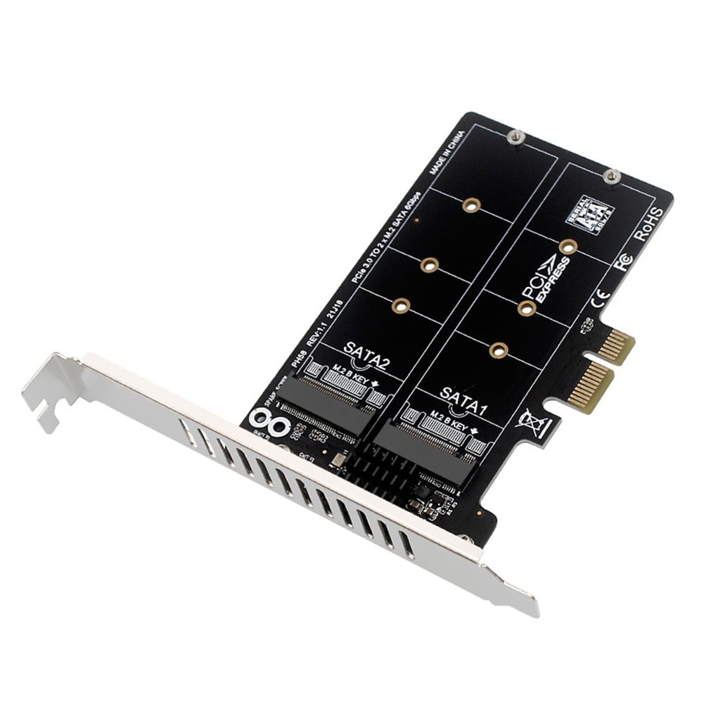 jixopn M.2 SATA To PCIE Dual-Disk Array Card RAID M2 SATA Extended Card ...