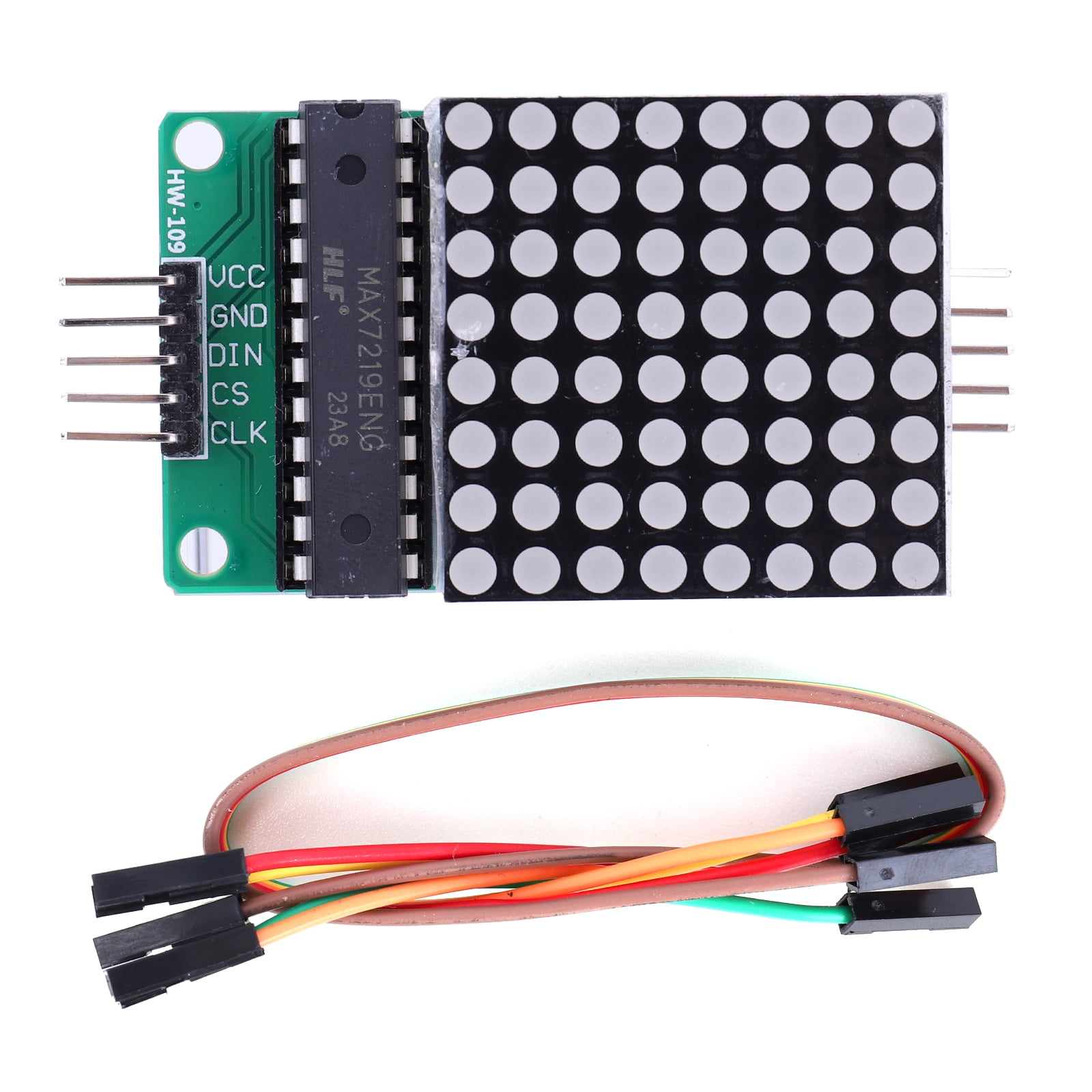Jixopn Max7219 Dot Led Matrix Module Output Input Common Cathode 8x8 Dot Matrix Diy Kit