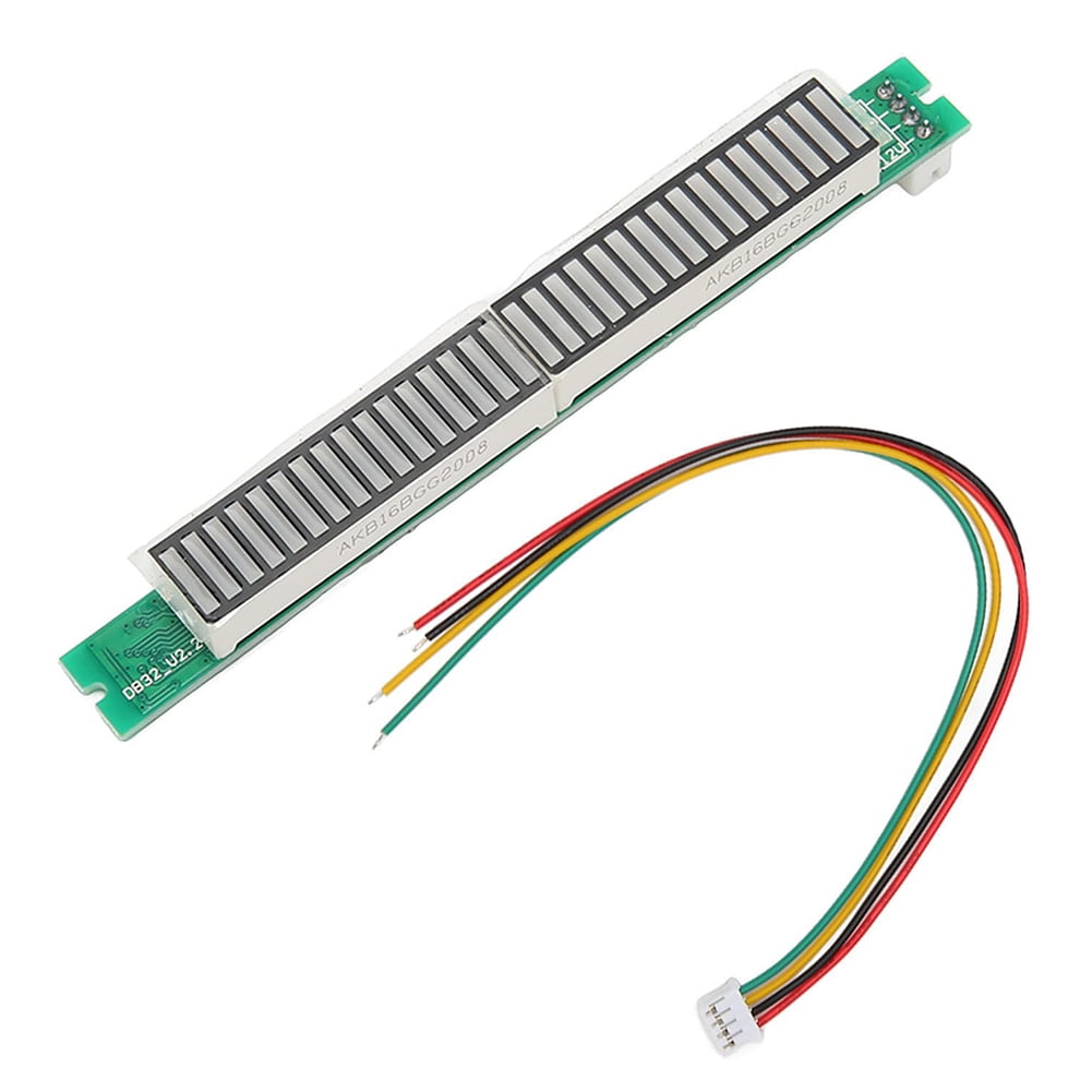 jixopn Mono 32 Bit Adjustable MIC Sound Control Level Indicator Dual ...