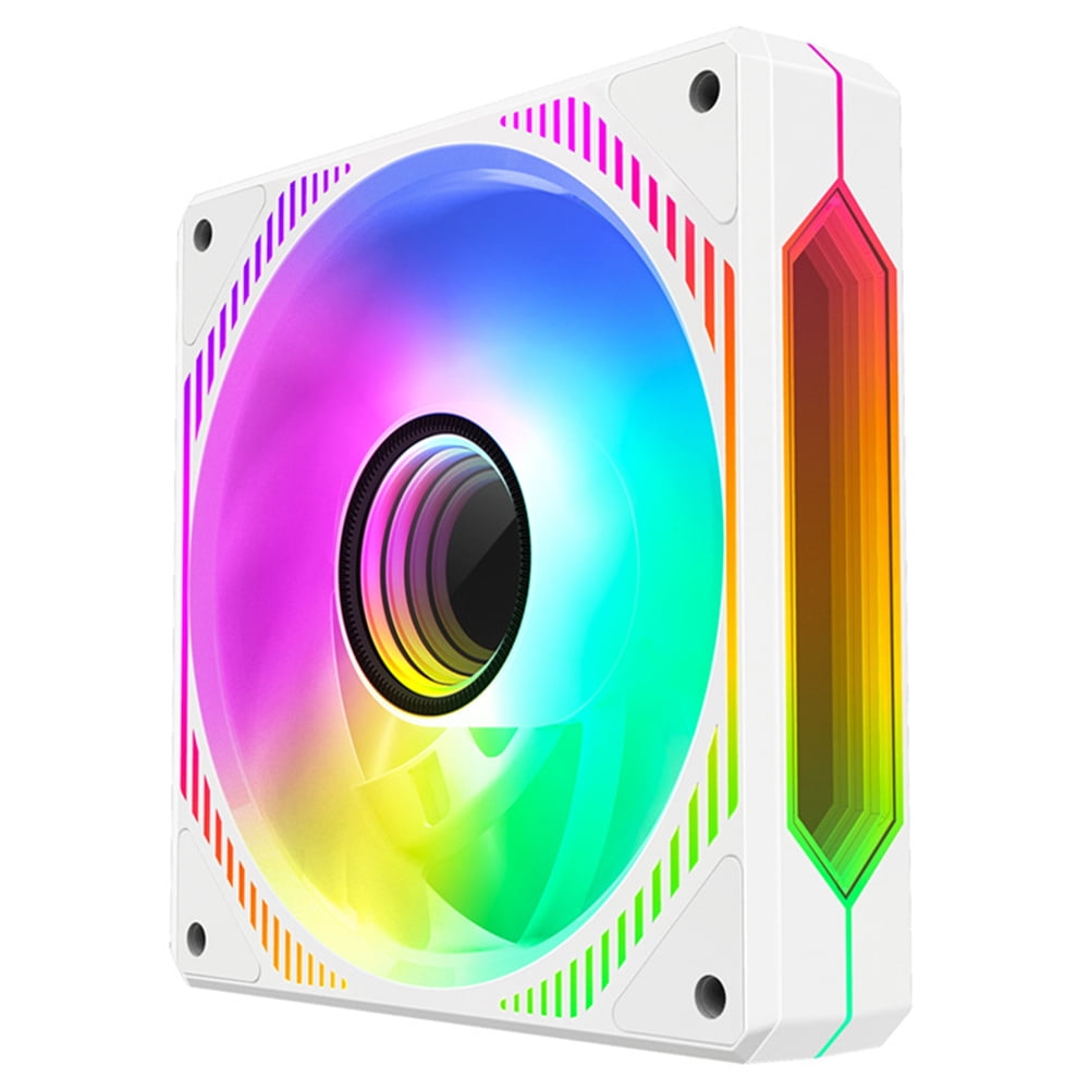 jixopn PC Radiator 5V 3PIN ARGB 12V 4PIN PWM 120mm Luminous Case Fan ...