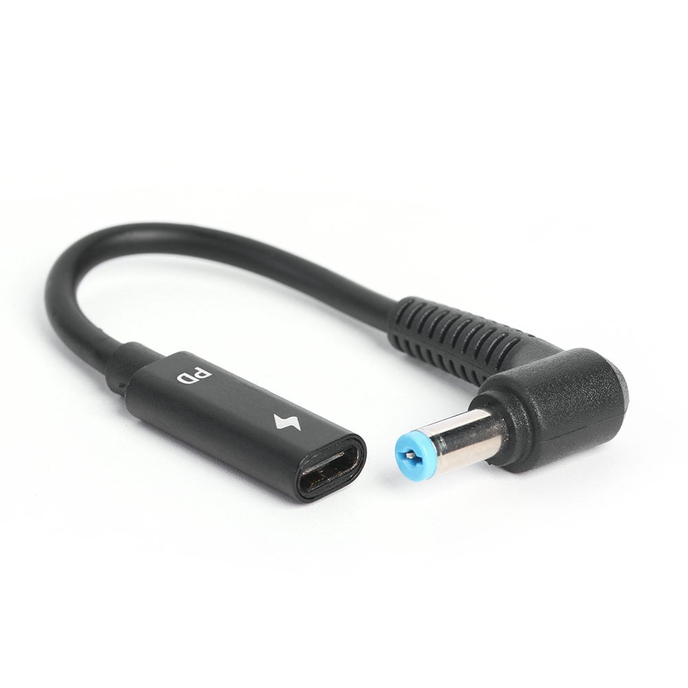 jixopn PD USB C Female to Right Angle DC Connector Adapter for Laptop ...
