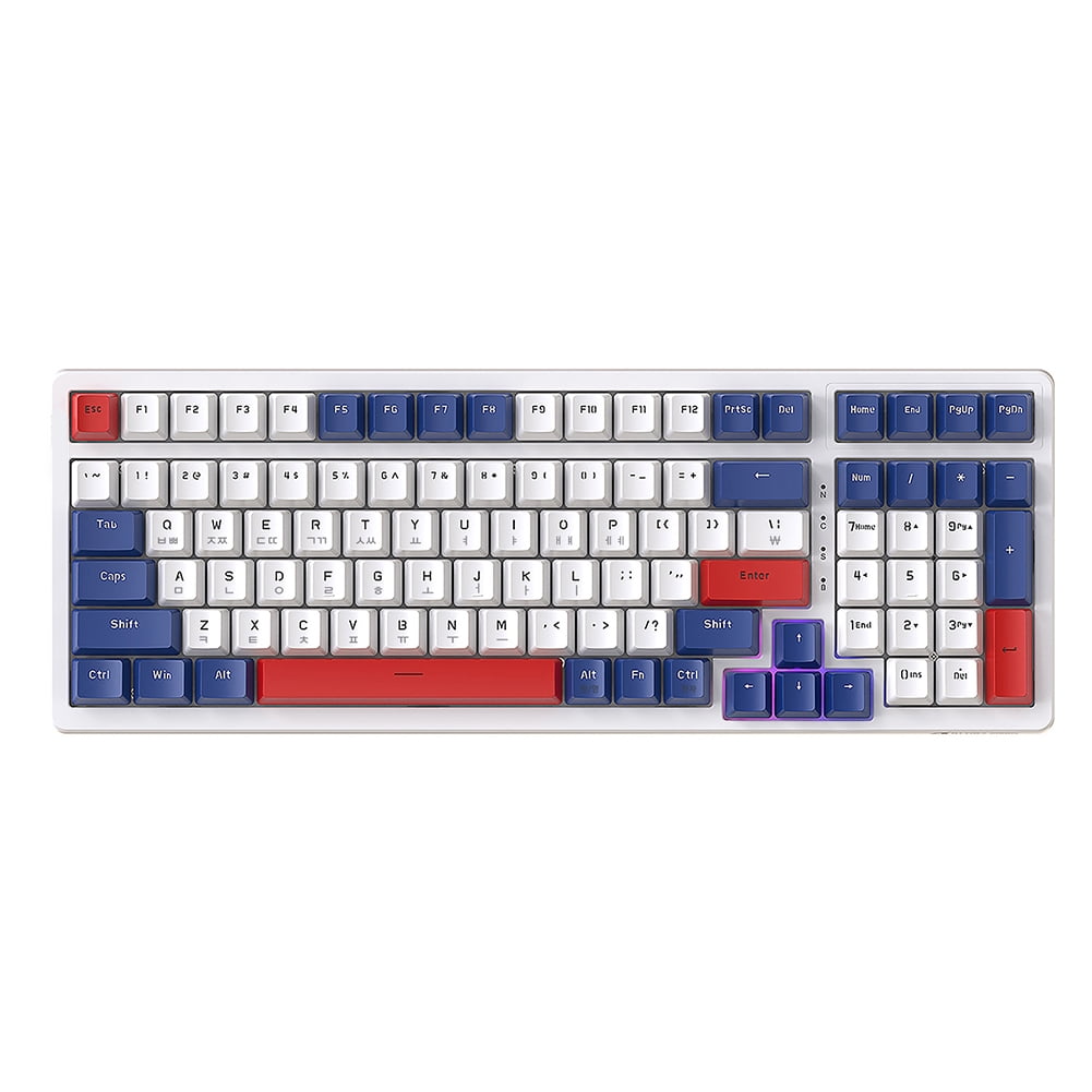 jixopn RGB Backlight Gaming Keyboard USB K98 Gamer Keypad (Yacht blue ...