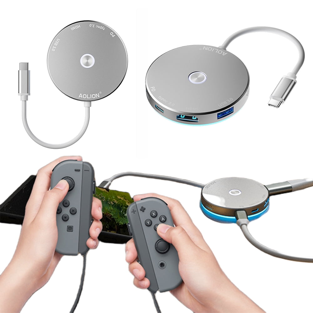 jixopn USB 3.0 Hub Adapter TYPE-C Splitter Portable Docking Station for ...