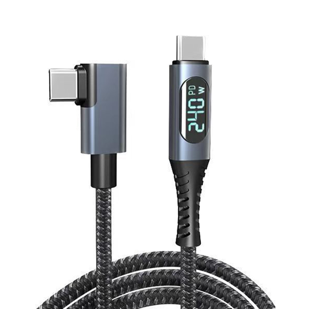 jixopn USB4.0 Data Cable 40Gbps PD240W Fast Charging Elbow Cable with Power Display - Walmart.com