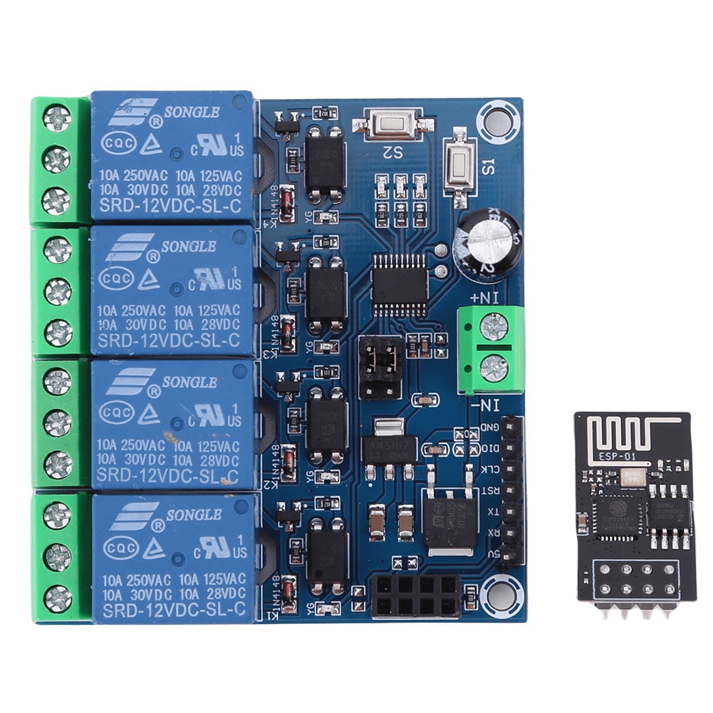 Jixopn Wifi Relay Module 5v 12v Esp8266 Wifi Control Relay Board For Arduino 4s