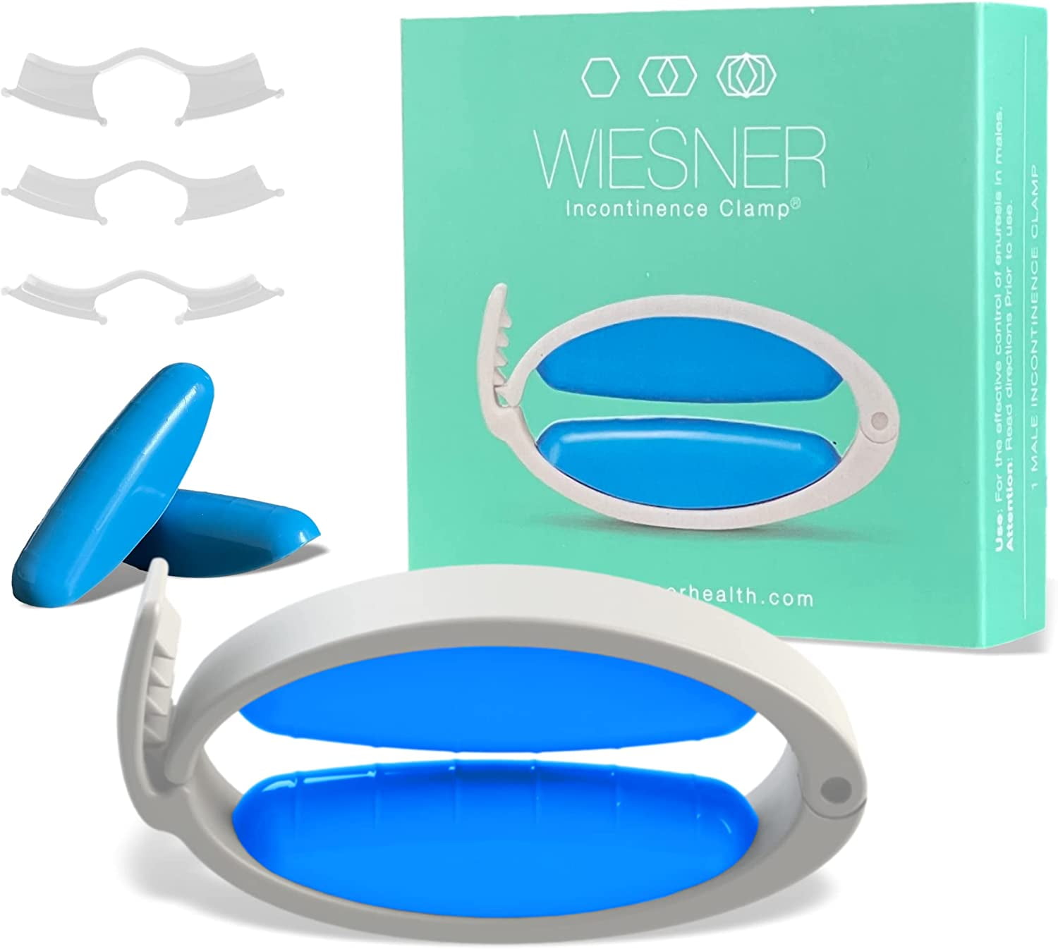 jiyi - Original Wiesner Male Incontinence Clamp - 3 Adjustable Sizes - Comfort and Confidence ...