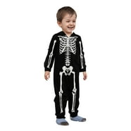 Halloween Women’s Glow In The Dark Skeleton Pajama Set by Way to ...