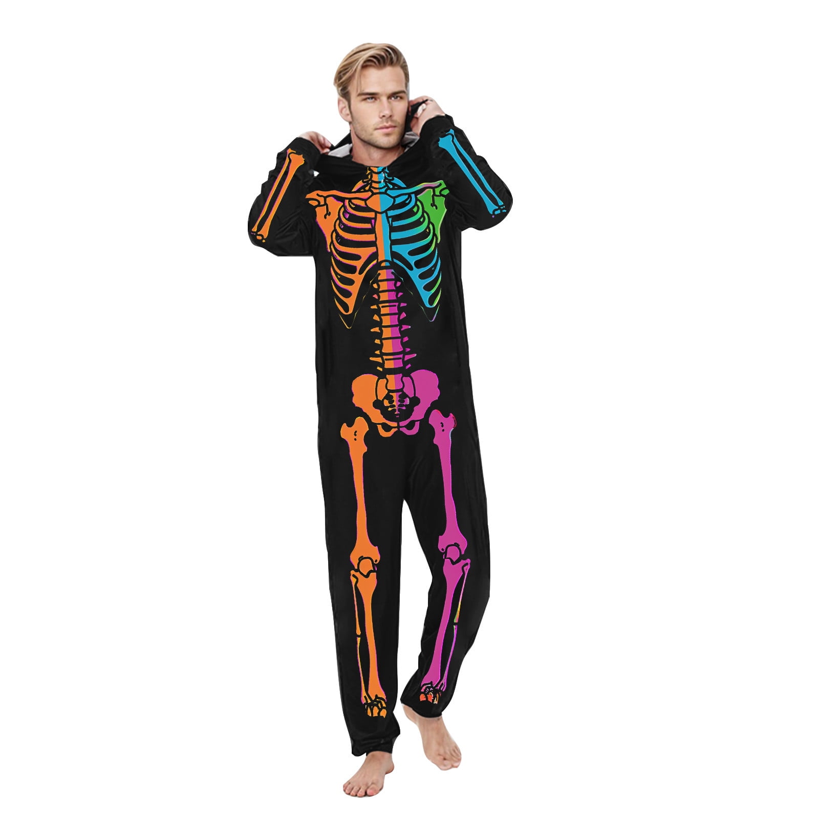 jjayotai Family Matching Pajamas, Halloween Hoodie Onesie Cute Skeleton ...