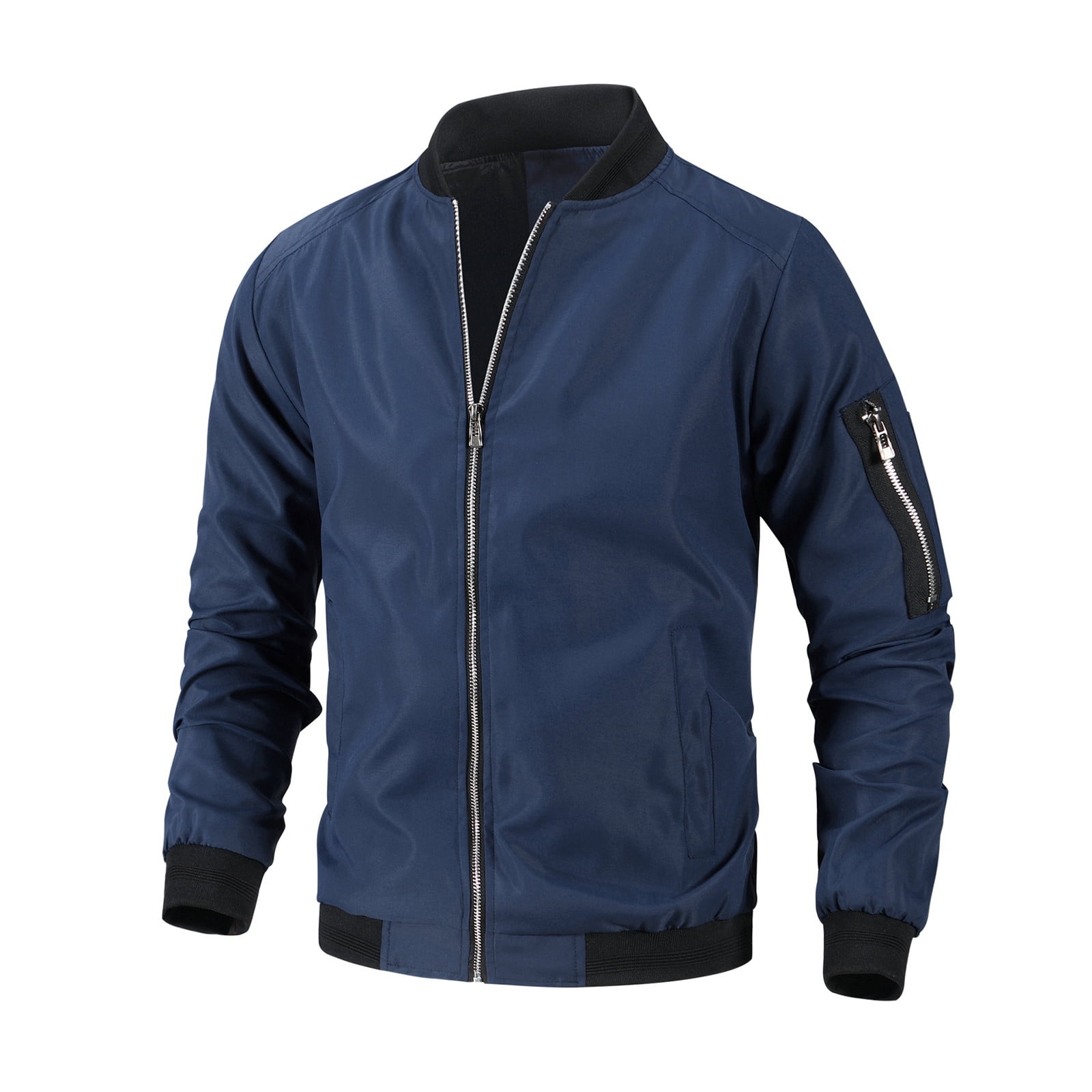 jjayotai Men's Bomber Jacket Coat, Slim Fit Lightweight Softshell ...