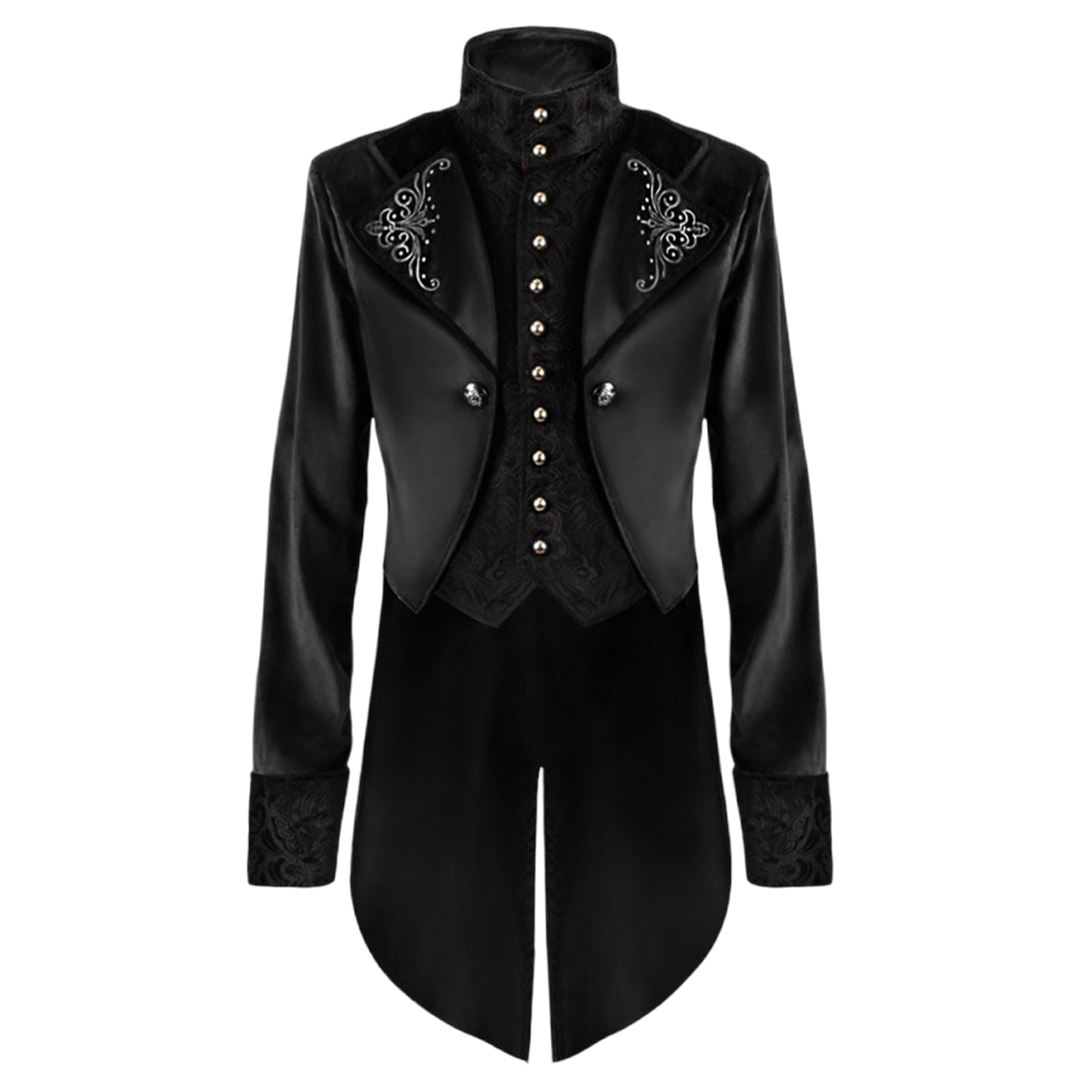 jjayotai Mens Medieval Steampunk, Vintage Jacket Gothic Victorian Frock ...