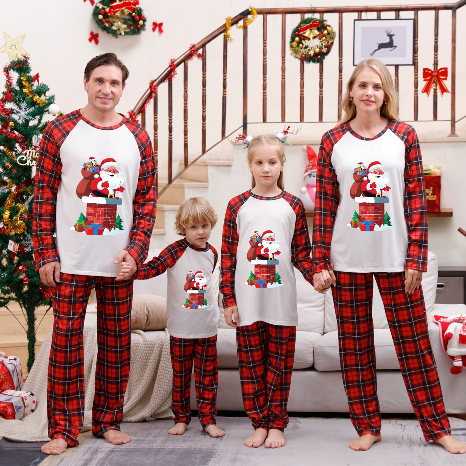 jjayotai Sets for Family Match Vacation Christmas 2 Piece Tops Pants ...