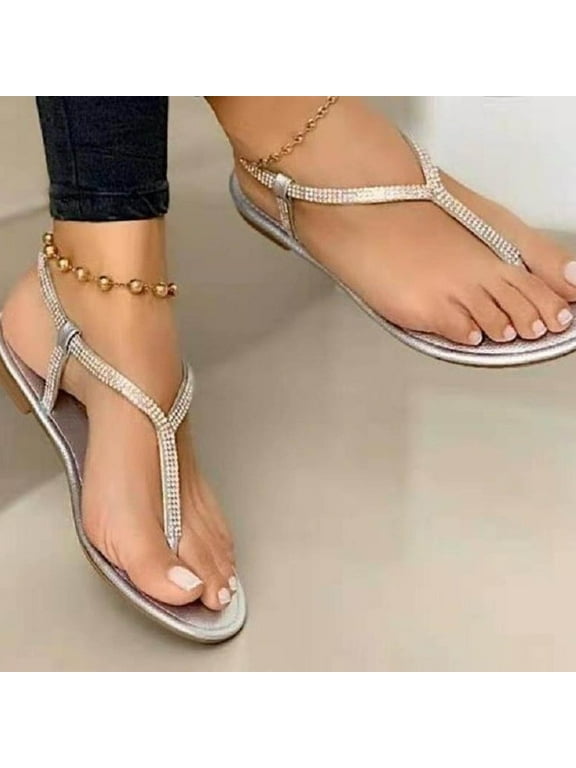 Womens Knee High Strappy Gladiator Flat Sandals Summer Casual Open Toe ...