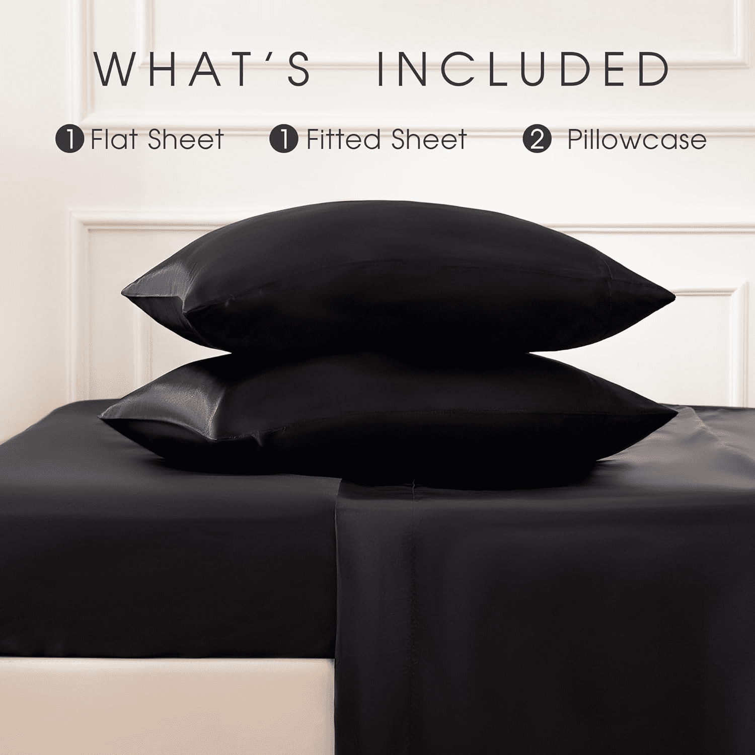 jkfgvhop Satin Sheets King Size Silky Soft Satin Bed Sheets 4 Psc ...