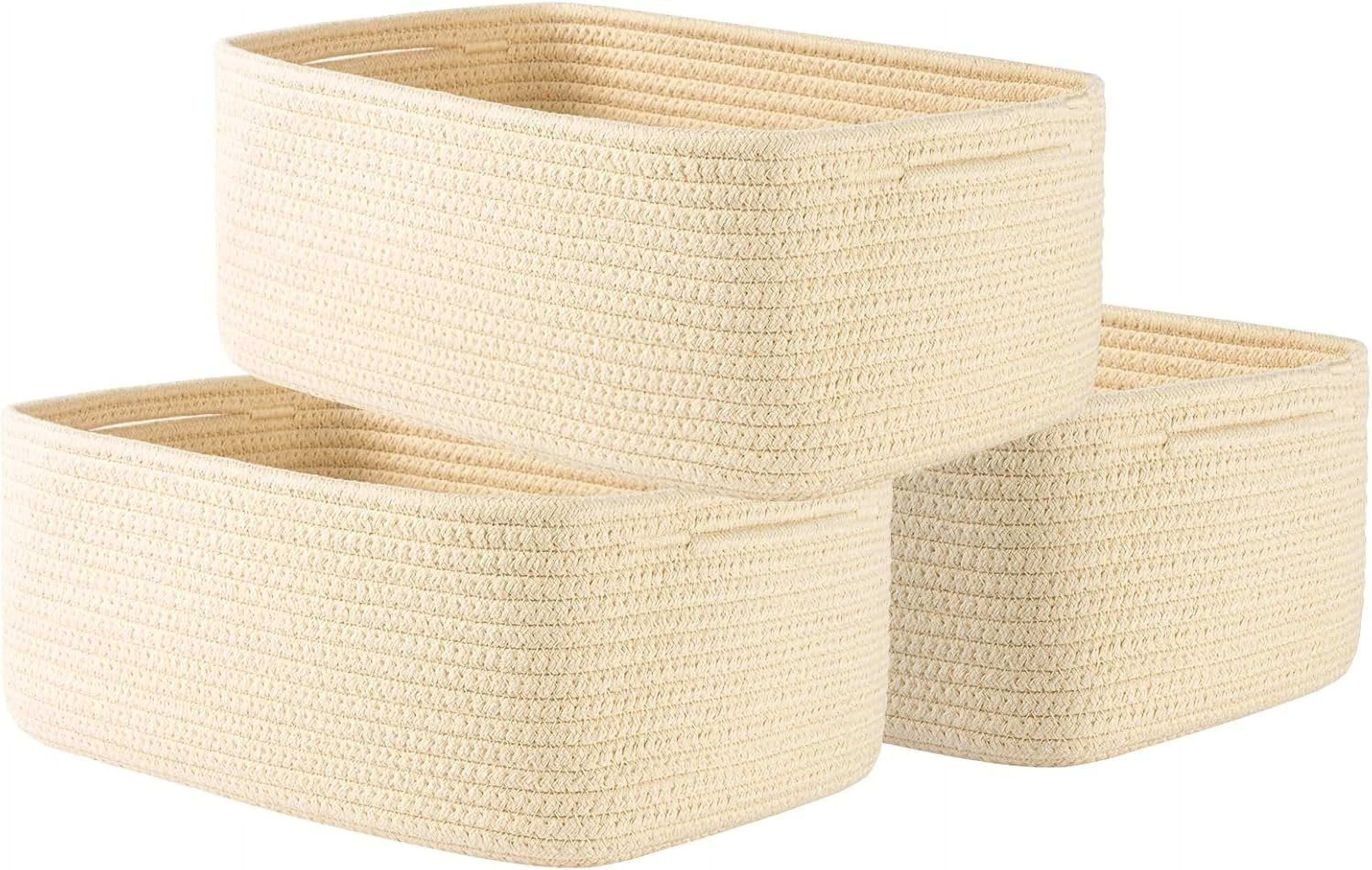 jkliouptr Small Woven Basket 12 x 8 x 4.5 Inches Storage Basket for ...