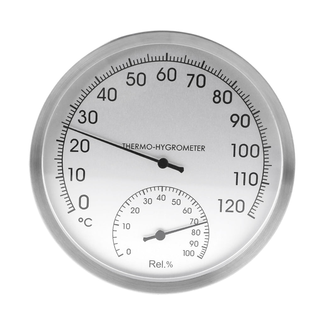 jklymm Indoor Outdoor Wireless Wall Hygrometer with Stainless Steel ...